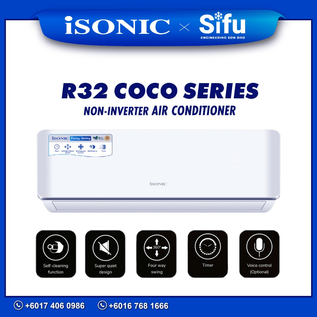 Isonic Non Inverter Air Conditioner R32 Coco Series | Sifu Engineering ...