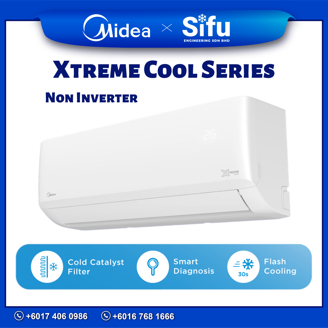 Midea Wall Mounted Air Conditioner R32 Xtreme Cool Non-Inverter (MSAG ...